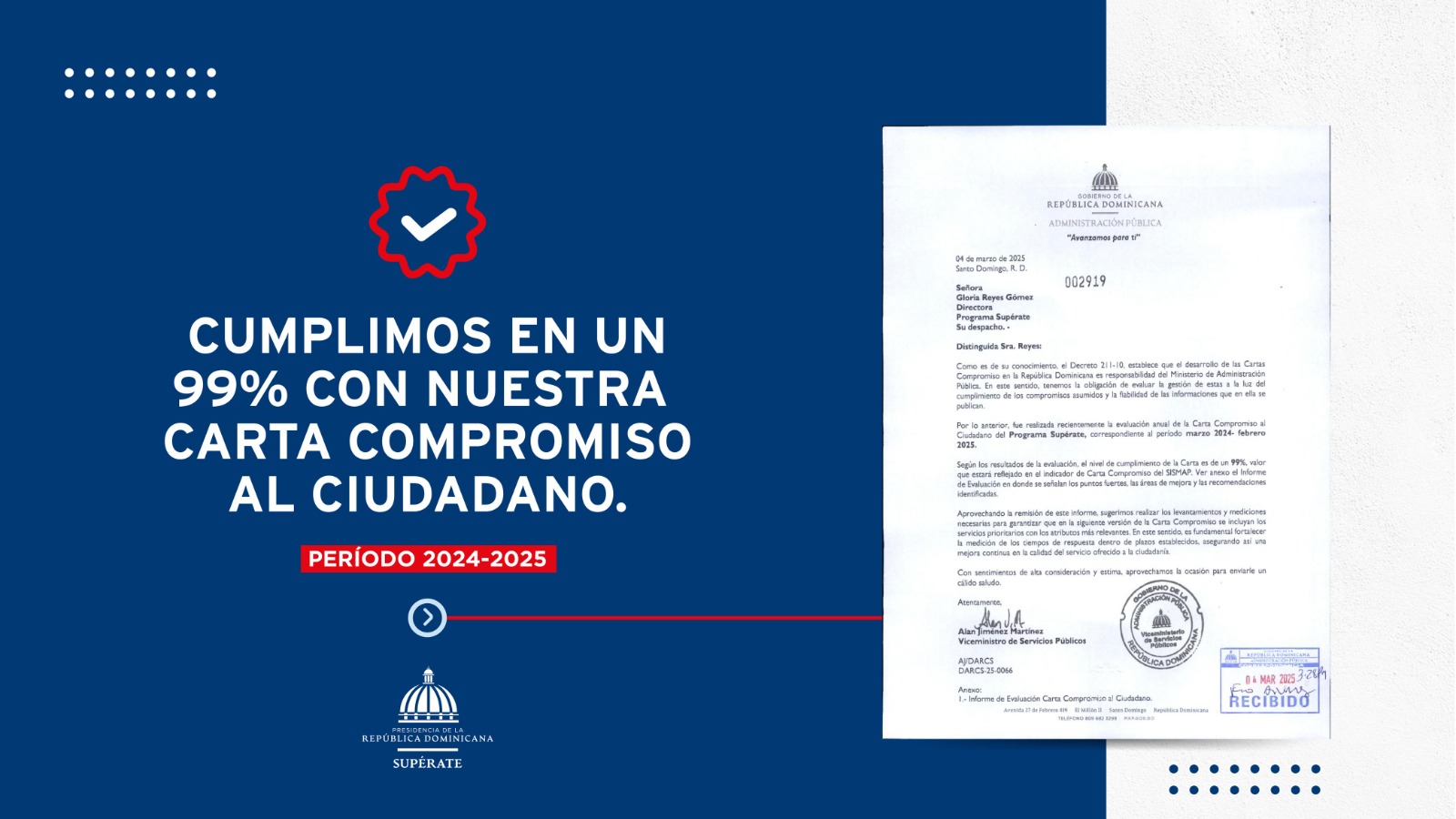 Supérate vuelve a sacar 99 puntos en evaluación del MAP sobre servicios ...